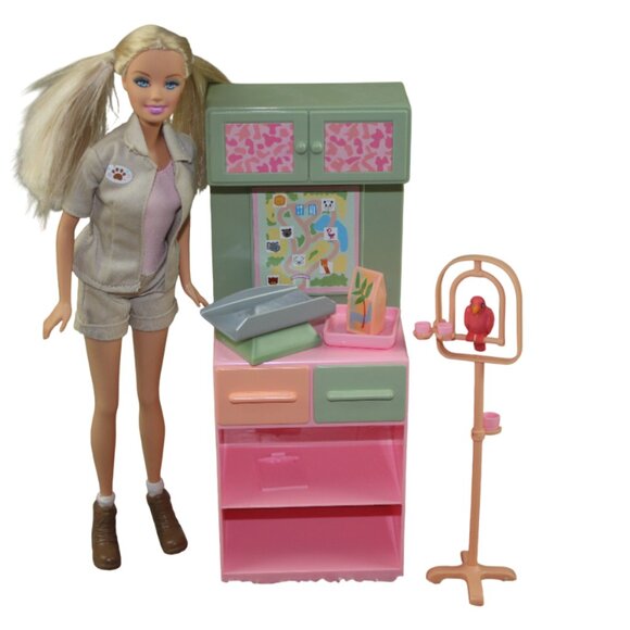Mattel | Toys | Barbie Zoo Doctor Nursery Doll Bird Scale Tray Food ...